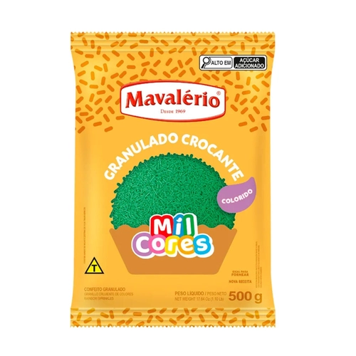 MIL CORES GRANULADO VERDE 500G - Karol Festas